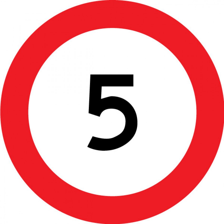 RG 1 5 Kph Speed Signs For Driveways Car Parks RTL